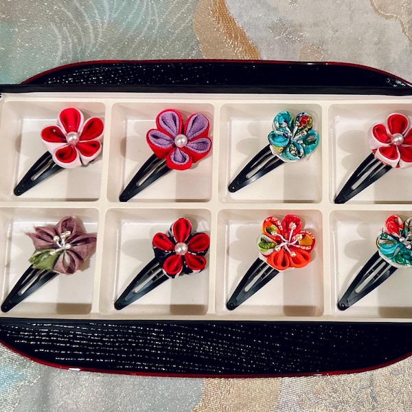 Japanese Flower Hair Clip - Etsy
