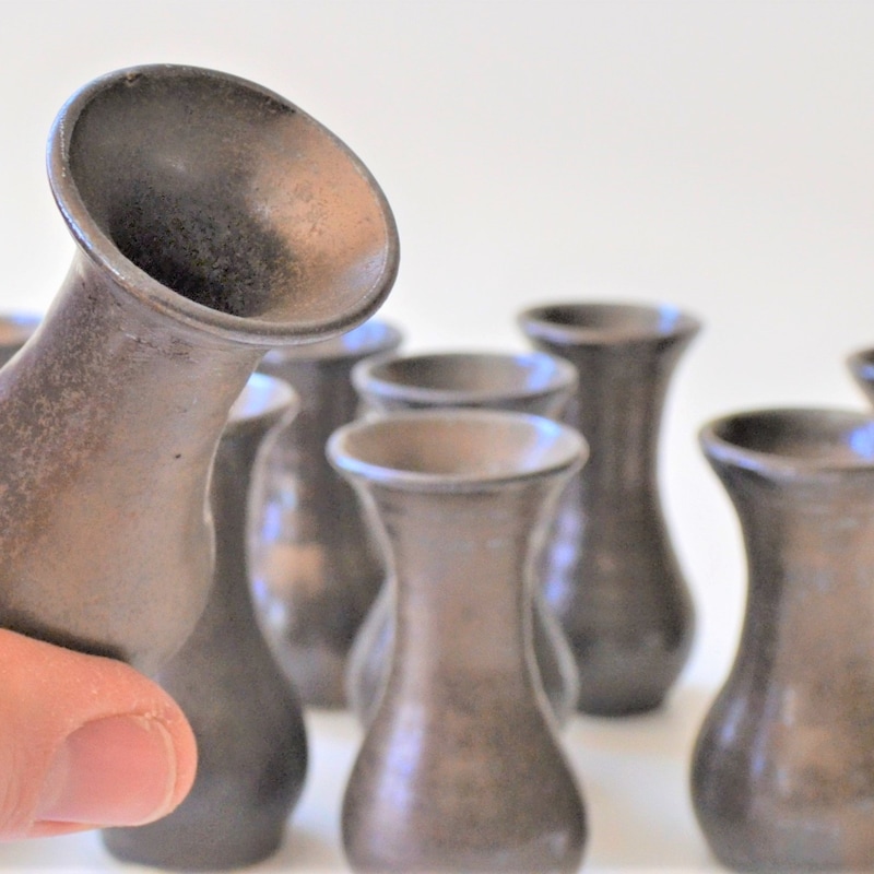 Bronze Pottery Mini Vase - Etsy