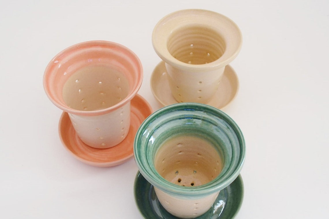 Ceramic Tea Infuser With Lid Loose Tea Infuser Tea Infuser | Etsy