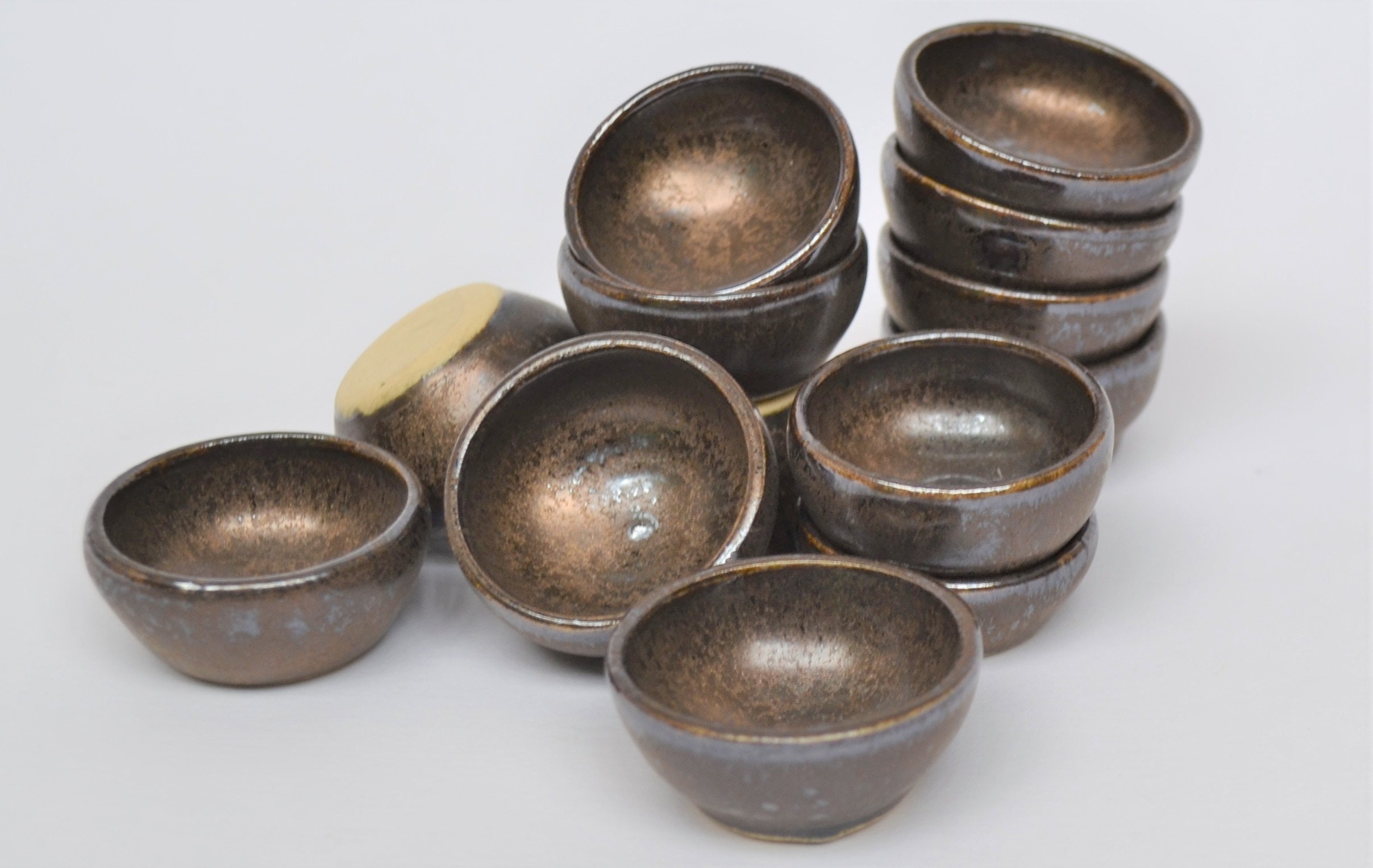 IN STOCK Tiny Bronze Pottery Pot Little Handmade Ceramic - Etsy