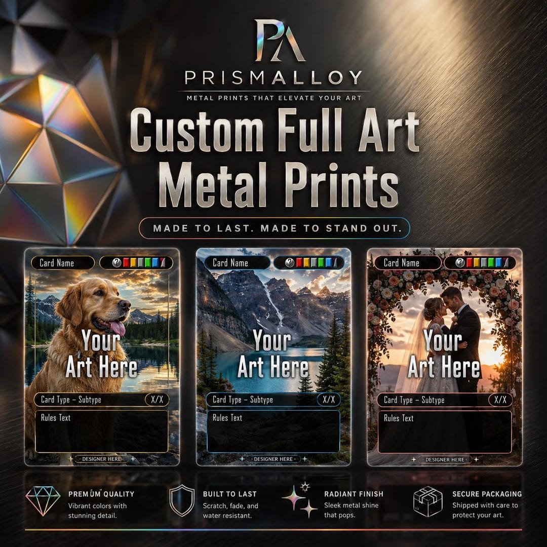 Full Color Custom Metal Magic the Gathering Cards Thick Metal Card ...
