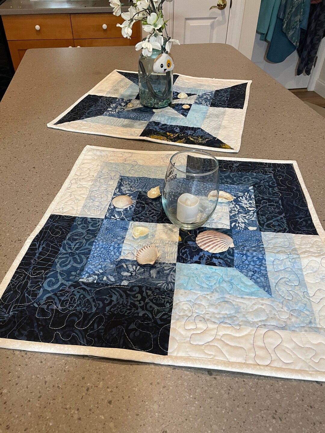 Quilted Table Toppers Set of Two. - Etsy