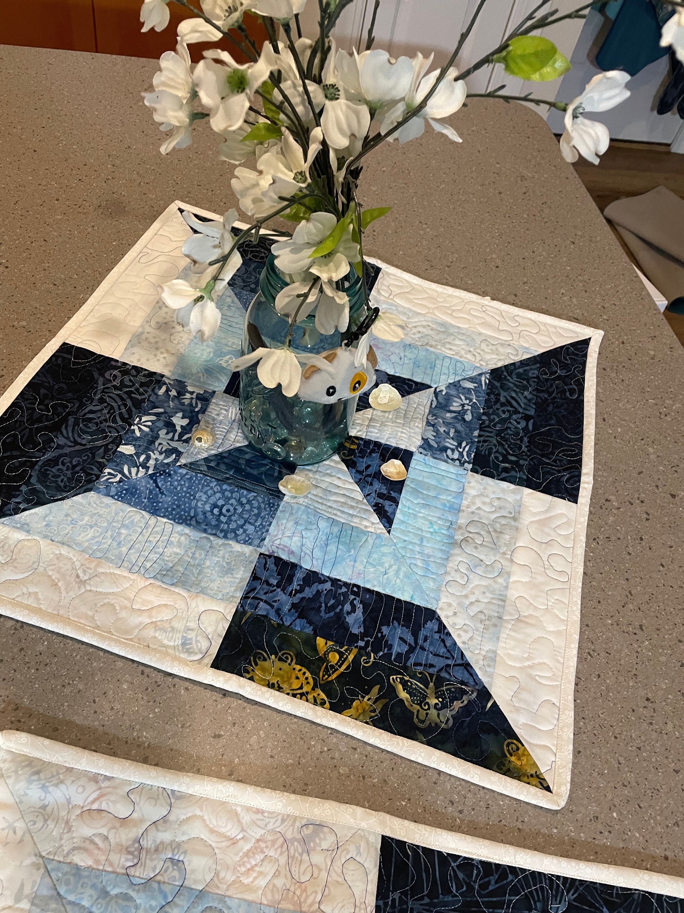 Quilted Table Toppers Set of Two. - Etsy