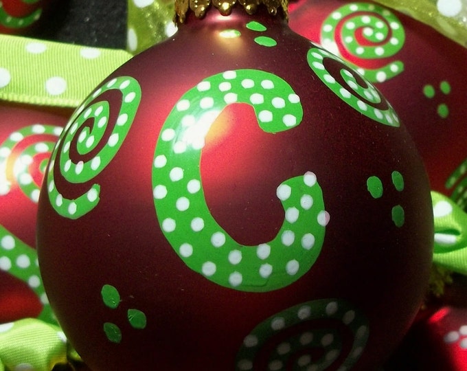 Personalized Handpainted Glass Ball Christmas Ornament - Etsy
