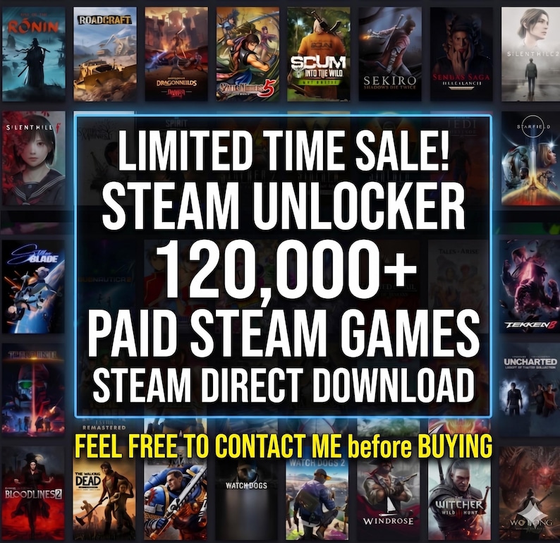 Steam Unlocker! Unlock 100k+ Games Windows Device | Global | Steam ...