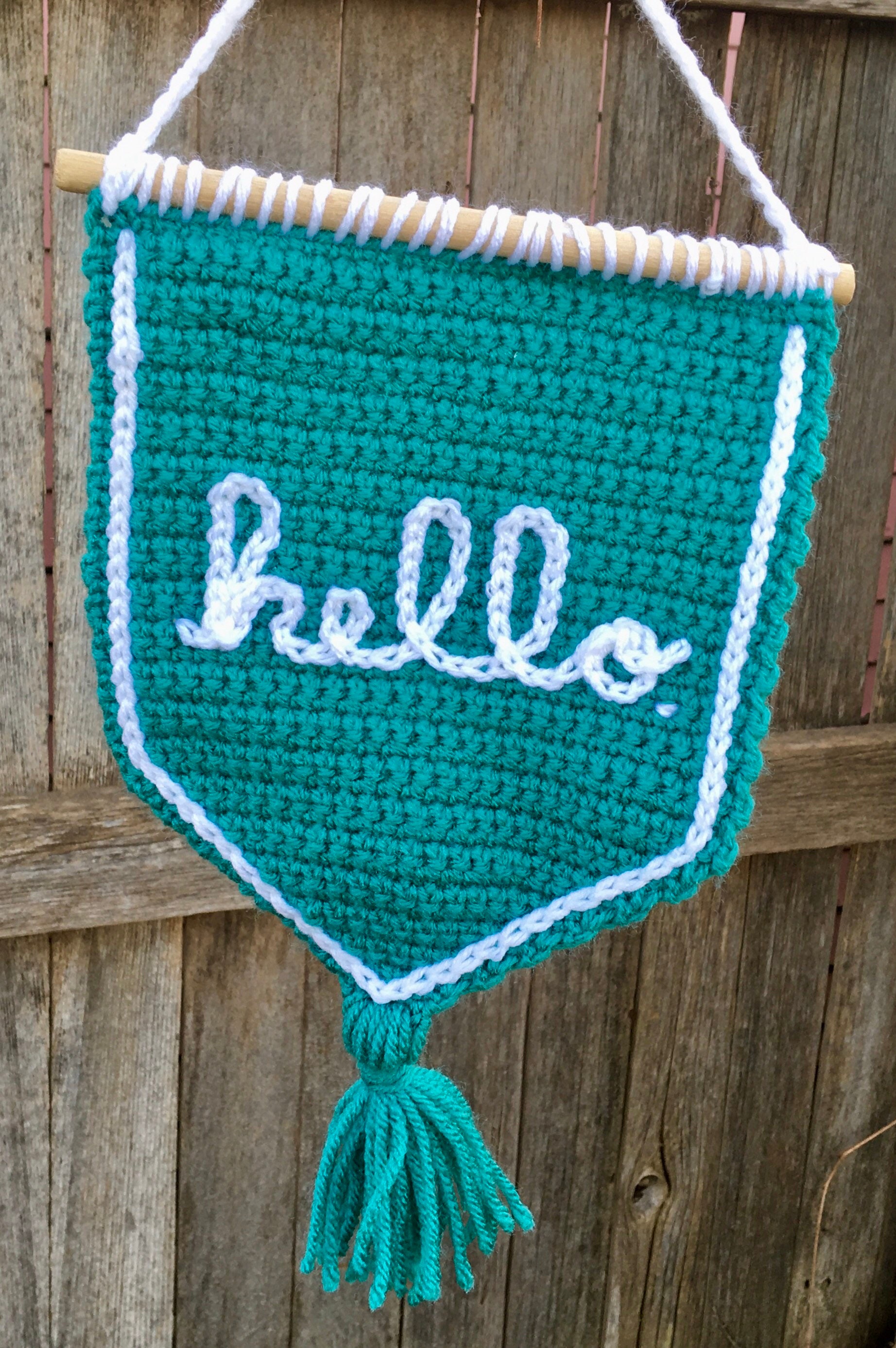 Hello Banner - Crochet Pattern - Etsy