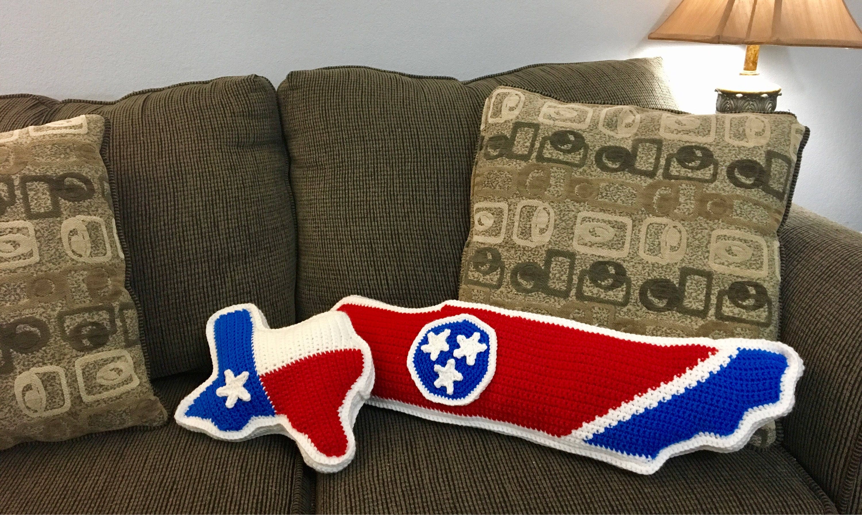 Tennessee State Flag Crochet Pillow Pattern - Etsy