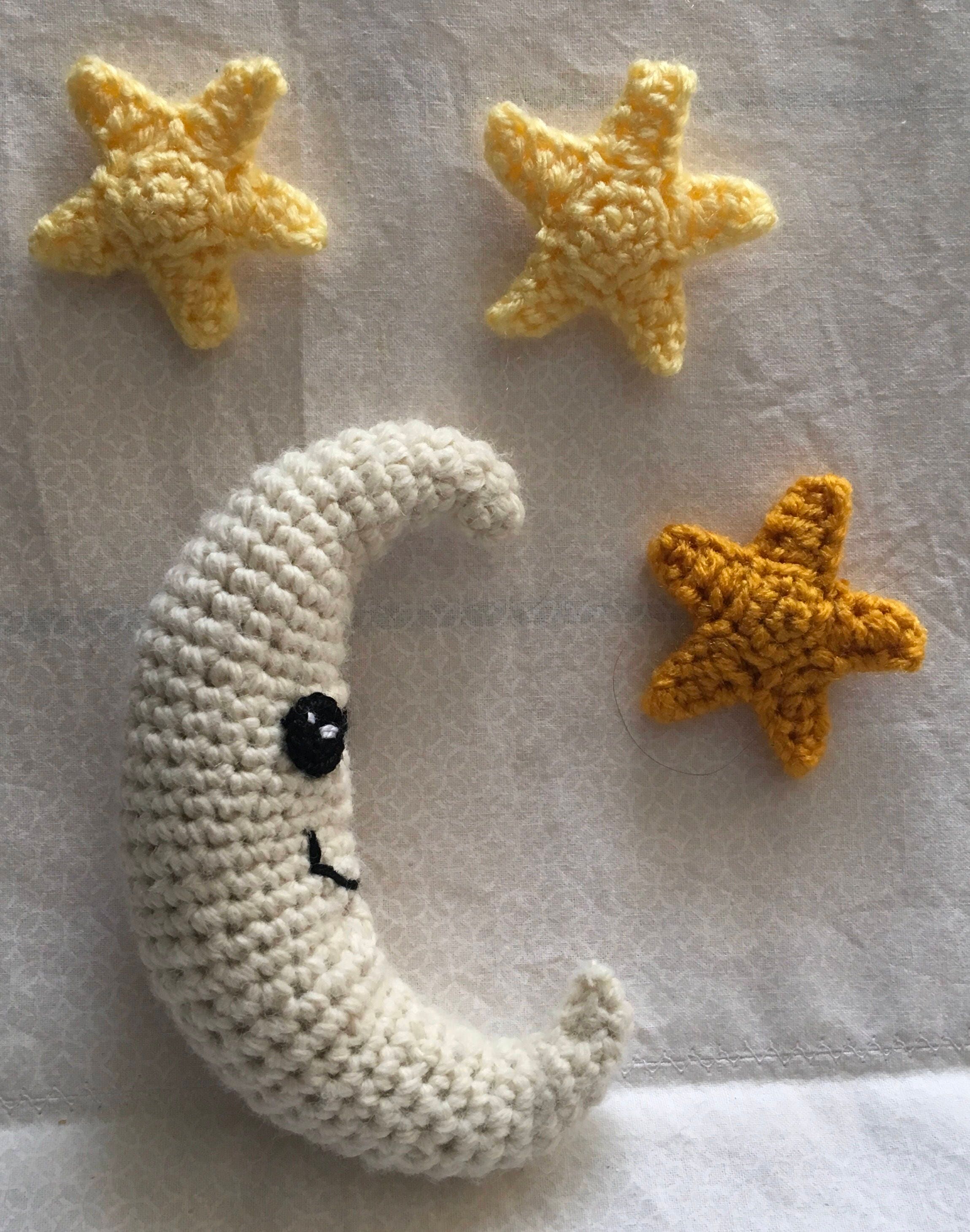 Happy Moon (and Stars) Crochet Pattern - Etsy
