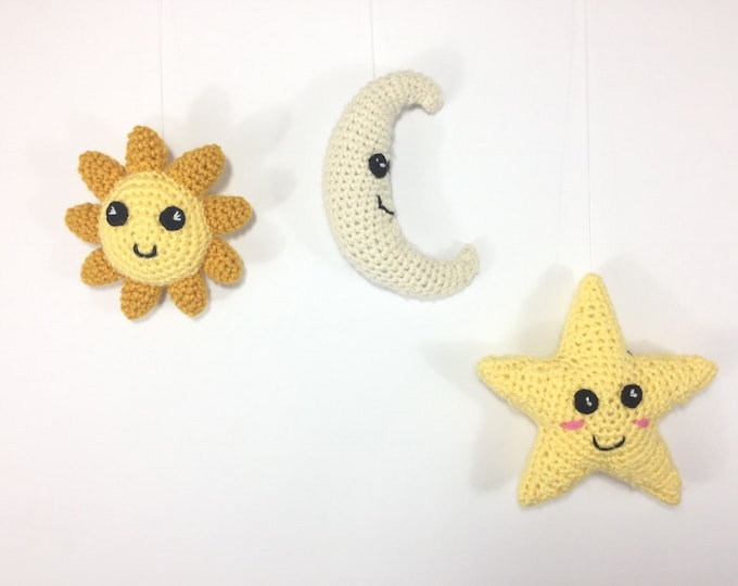 Sun, Moon, and Stars Crochet Pattern - Etsy