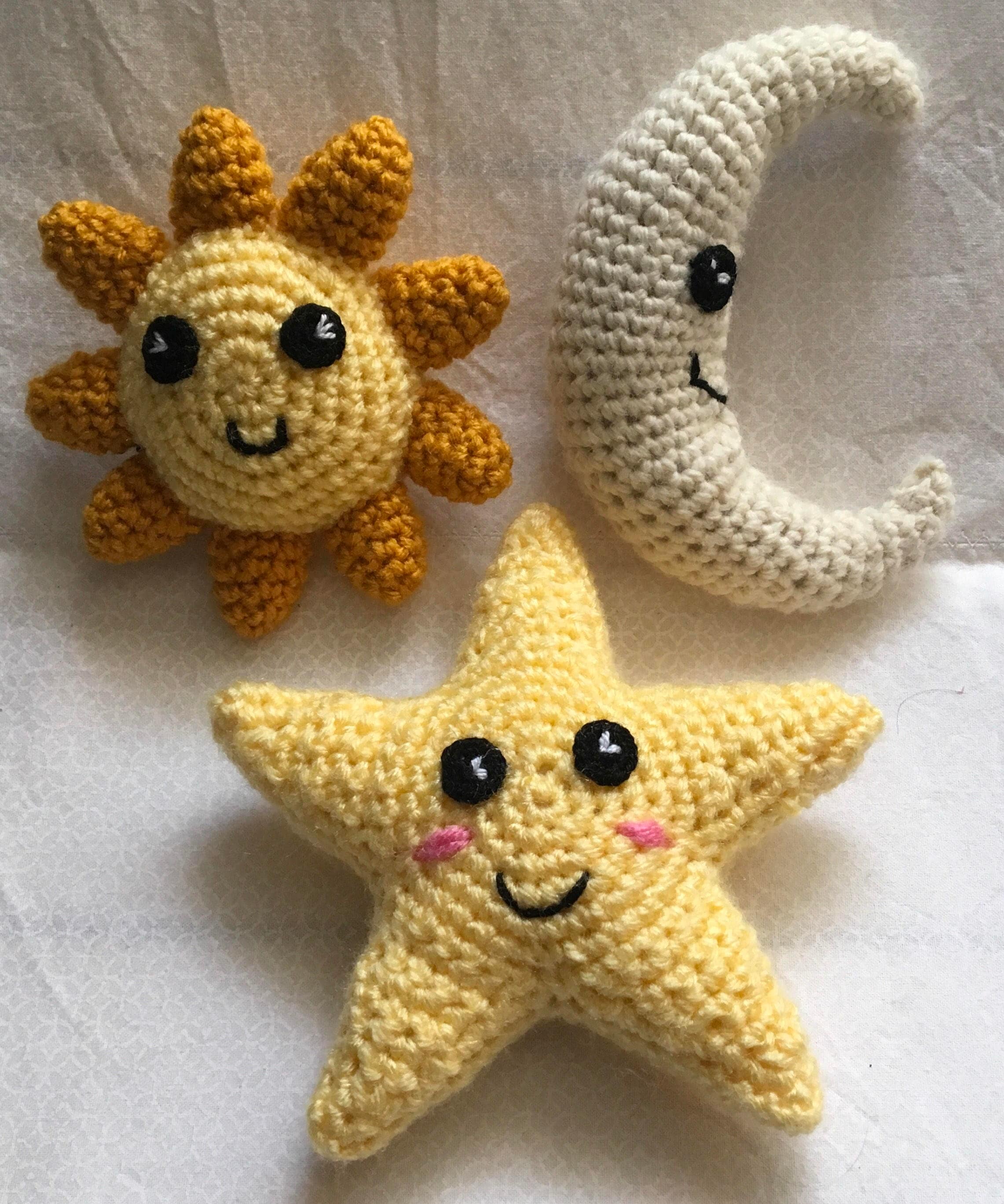 Sun Moon and Stars Crochet Pattern | Etsy