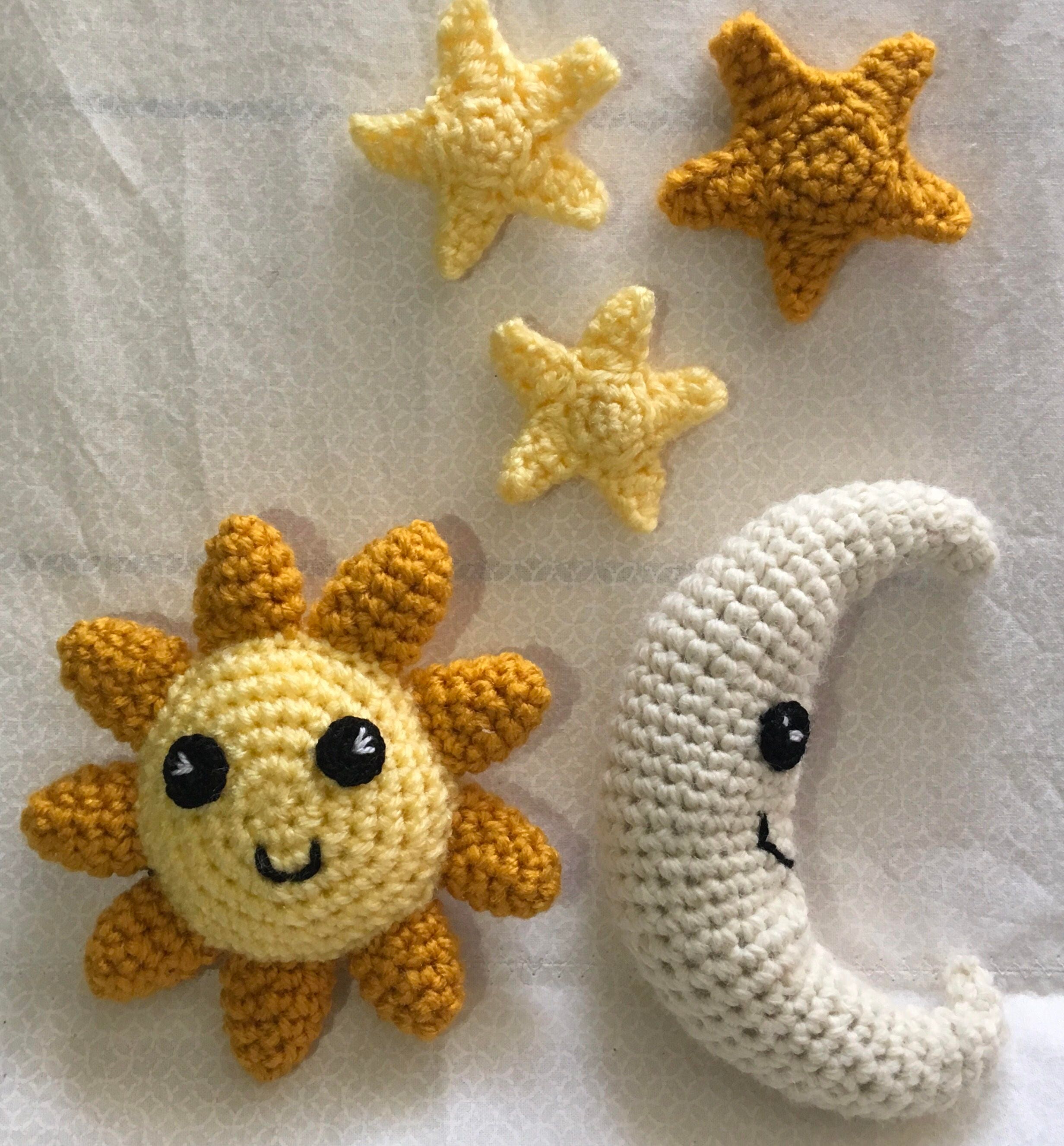 Sun, Moon, and Tiny Stars Crochet Pattern - Etsy