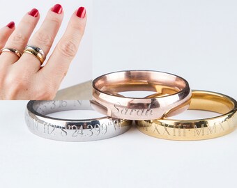 Engraved ring | Etsy