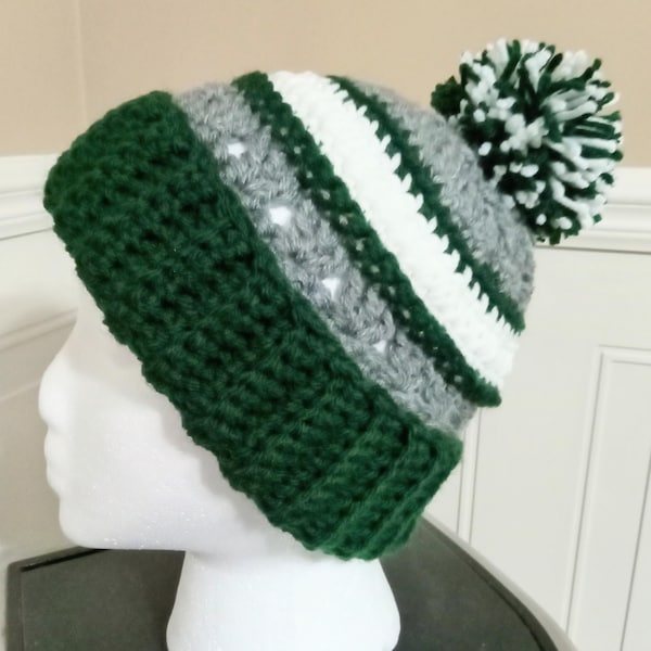 White Michigan Beanie Cap - Etsy