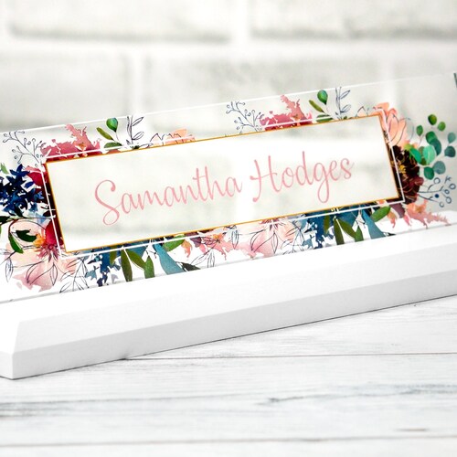 Desk Name Plate Office Supply Personalized Secretary Sign Gift | Etsy