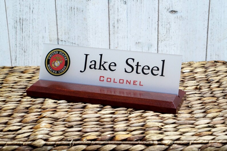 Military Name Plate Desk Nameplate Air Force Navy Army Etsy Military Name Plate Desk Nameplate Air Force Navy Army Etsy