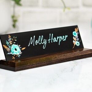 Desk Name Plate Office Supply Personalized Secretary Sign Gift Custom ...