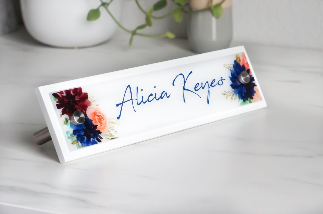 Modern Desk Name Plate. Made Exclusively by Garo Signs. Size 10" X 2.5 ...