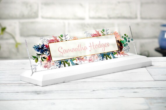 Desk Name Plate Office Supply Personalized Secretary Sign Gift | Etsy