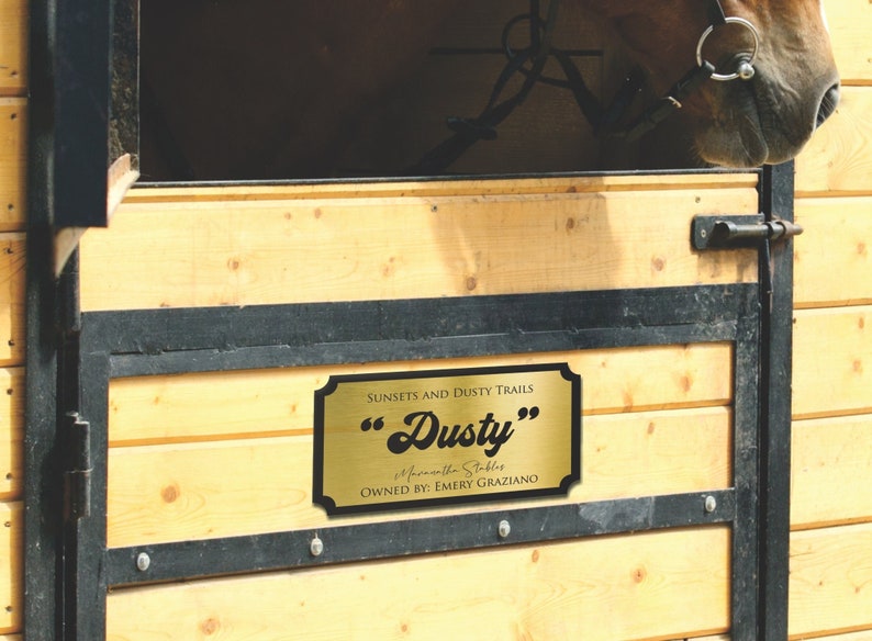 Horse Stall Name Plate Horse Stable Name Sign Brushed Metal - Etsy