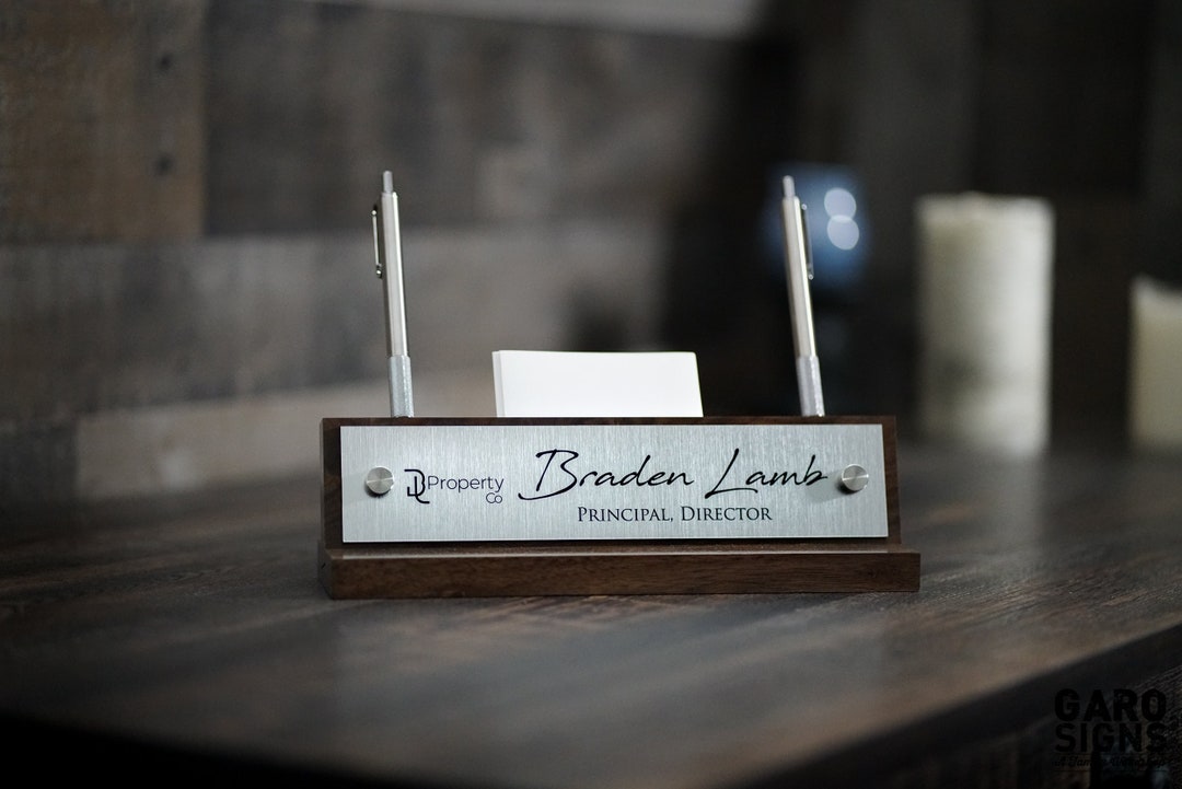 Executive Desk Name Plate. Made Exclusively by Garo Signs. Size 10 X 2. ...