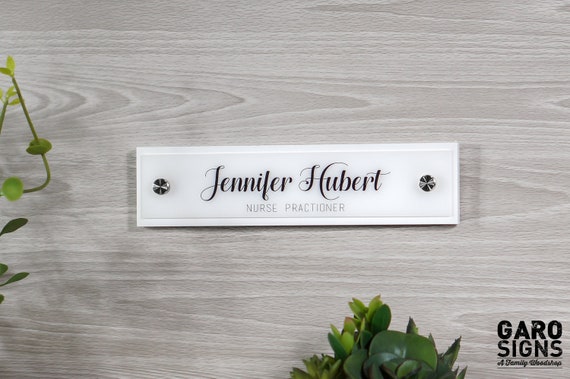 Wall Mounted Name Plates Nameplate & Name Plate Holder. Wall Mount Or