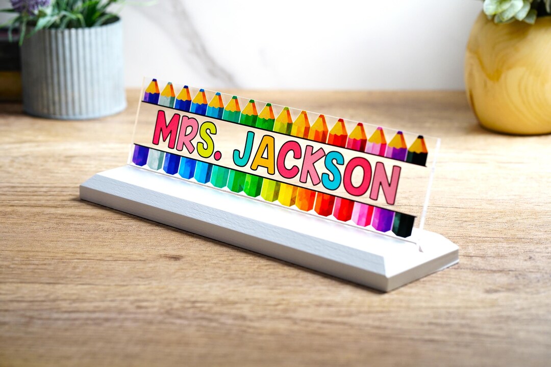 Classic Desk Name Plate. Made Exclusively by Garo Signs. Size 10" X 2.5 ...