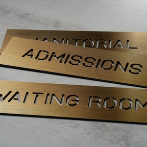 Lasered Metal Wall & Door Sign. 10" X 2.5" - Etsy