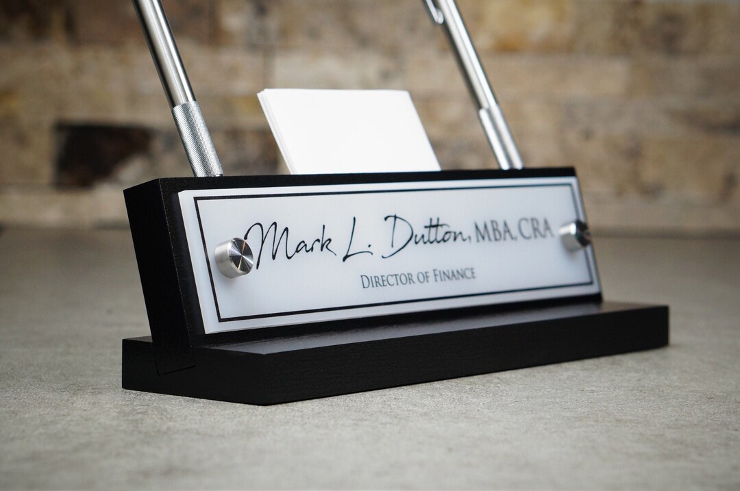 Executive Desk Name Plate. Modern Desk Decor and Accessories. Made ...