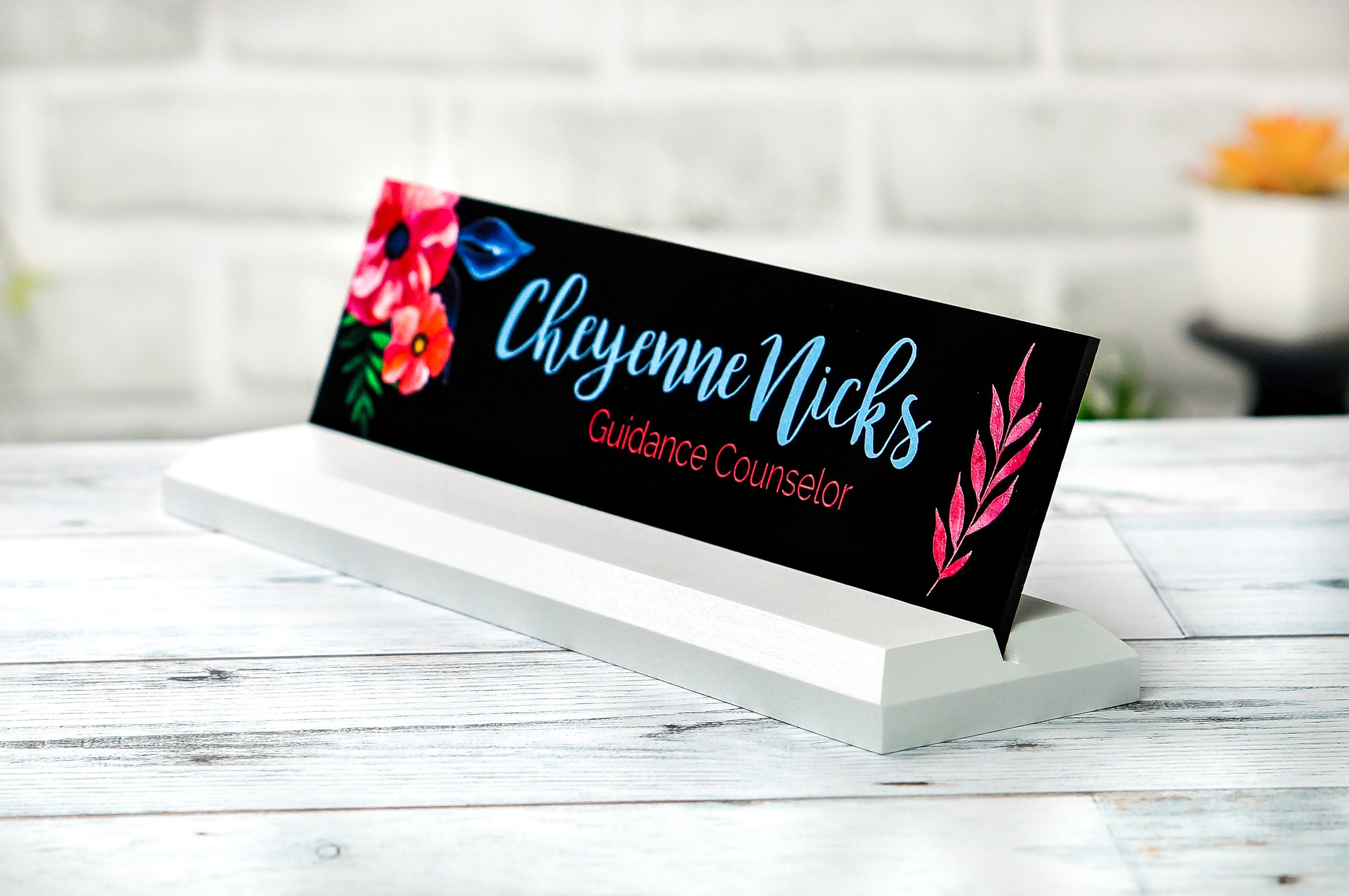 Desk Name Plate Modern Office Decor Graduation Gift For Her Name 