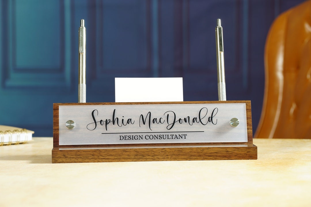 Executive Desk Name Plate. Made Exclusively by Garo Signs. Size 10 X 2. ...
