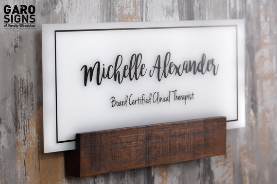 Personalized Wall Door Name Plate With Business Logo / Office - Etsy