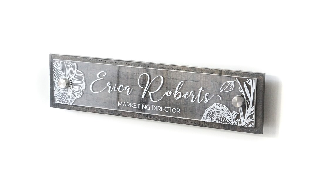 Rustic Wall & Door With Hardware Name Plate. Made Exclusively by Garo ...