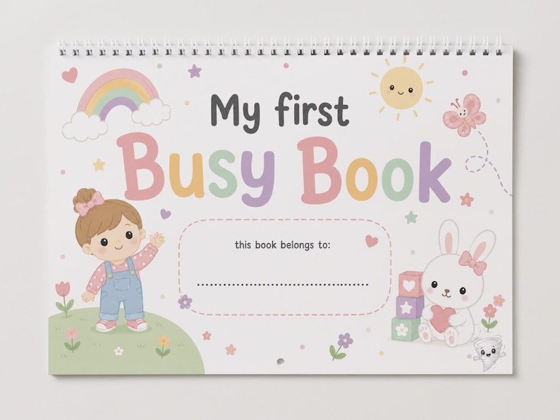Toddler Busy Book Printable | Preschool Learning Pages, Montessori ...