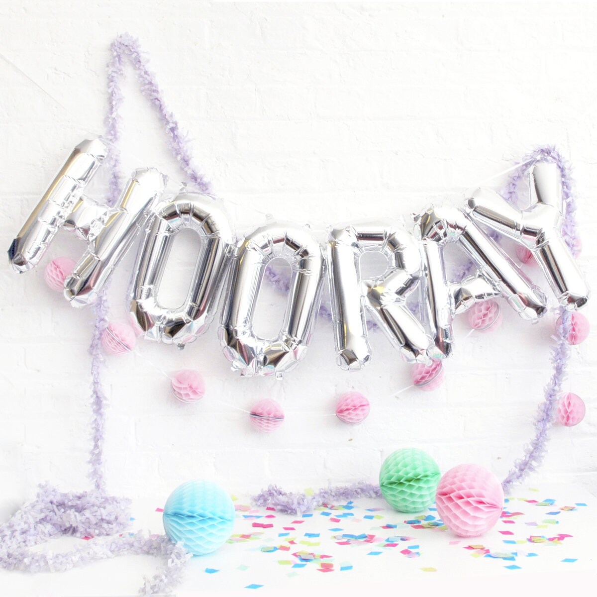 Silver Hooray Air Fill Balloon Party Decoration for Birthday | Etsy