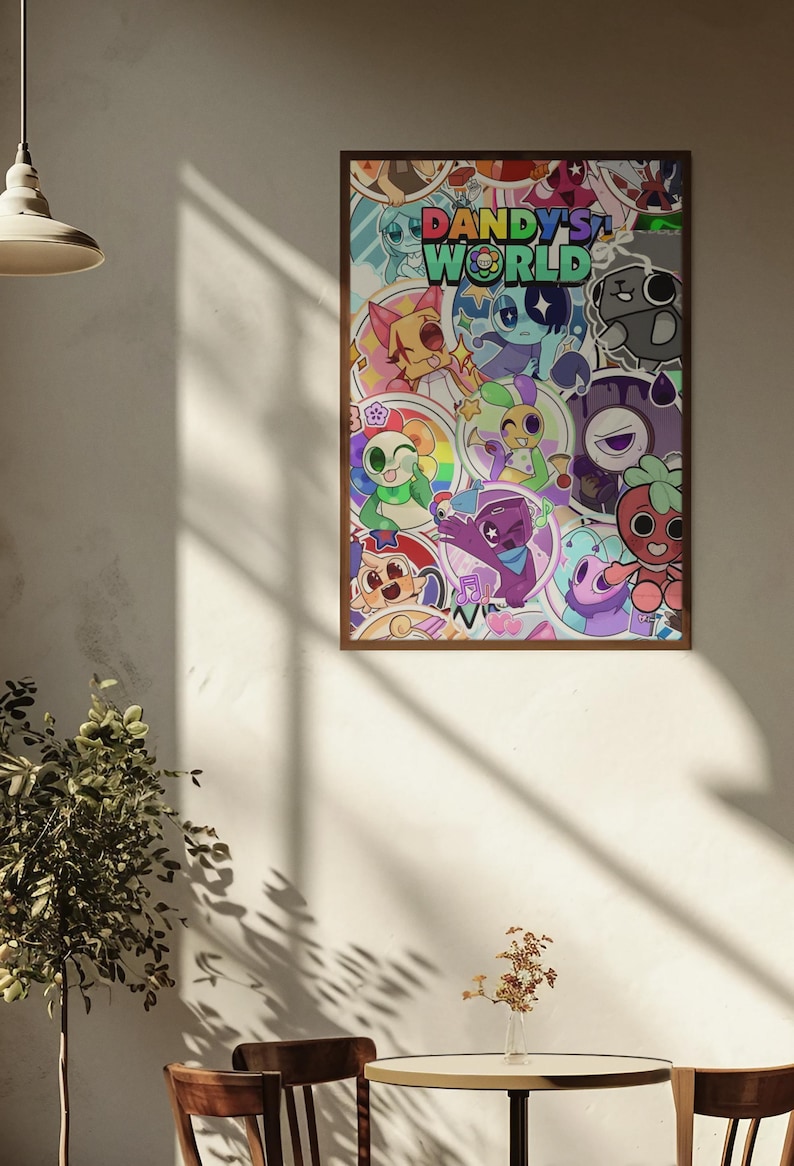 Dandy's World Roblox Poster | Retro Mascot Horror Gaming Wall Art ...