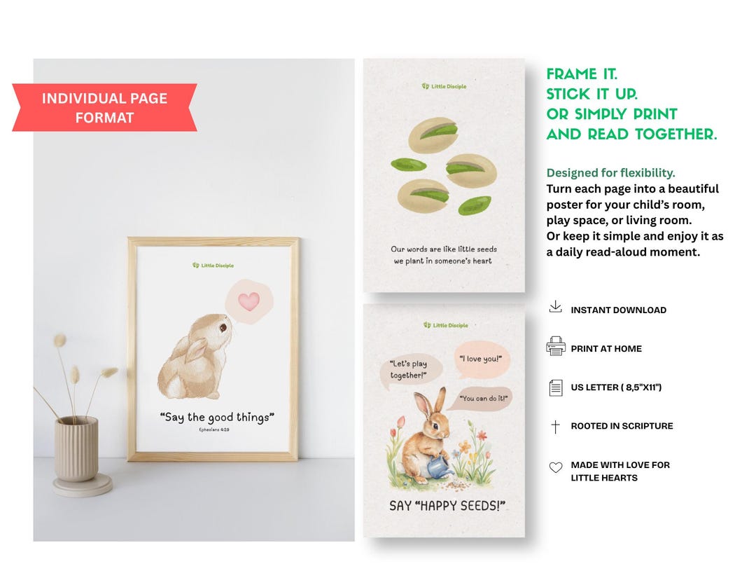 Christian Toddler Devotional Printable | Spring Bible Activities, Faith ...