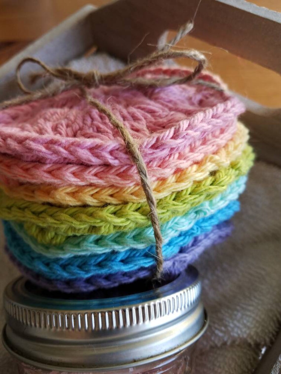 Pastel Rainbow Face Scrubby Crochet Face Scrubbies Face - Etsy