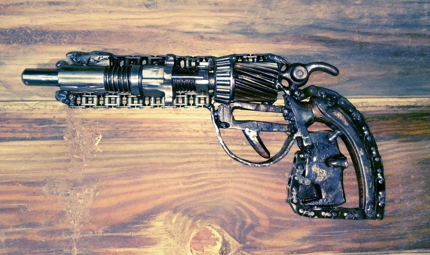Custom Rustic Steampunk Steel Pistol Decor - Etsy