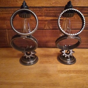 Custom Steel Steampunk Gear Lamp Set - Etsy