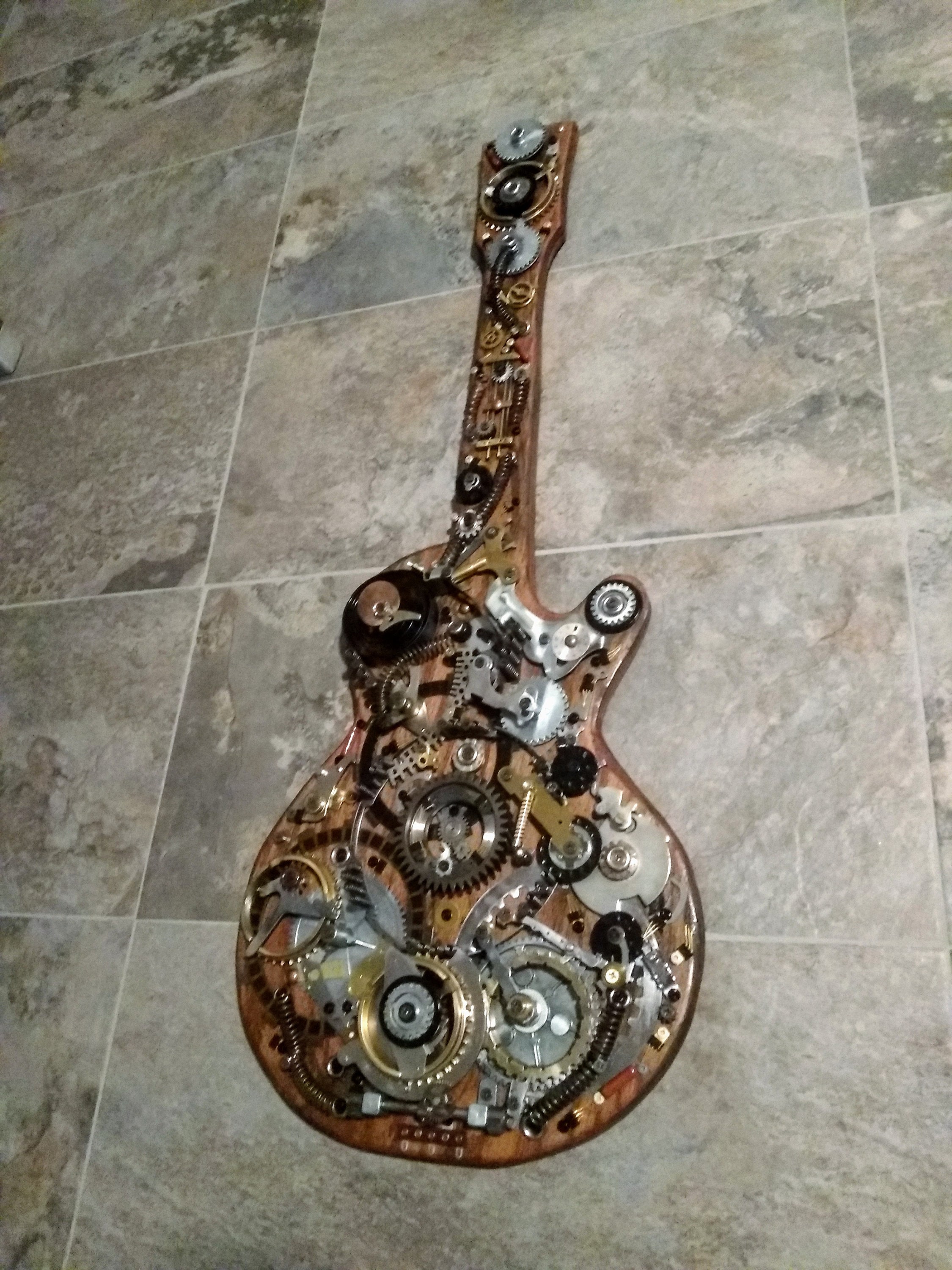 Custom Steampunk Guitar Original Decor - Etsy Singapore