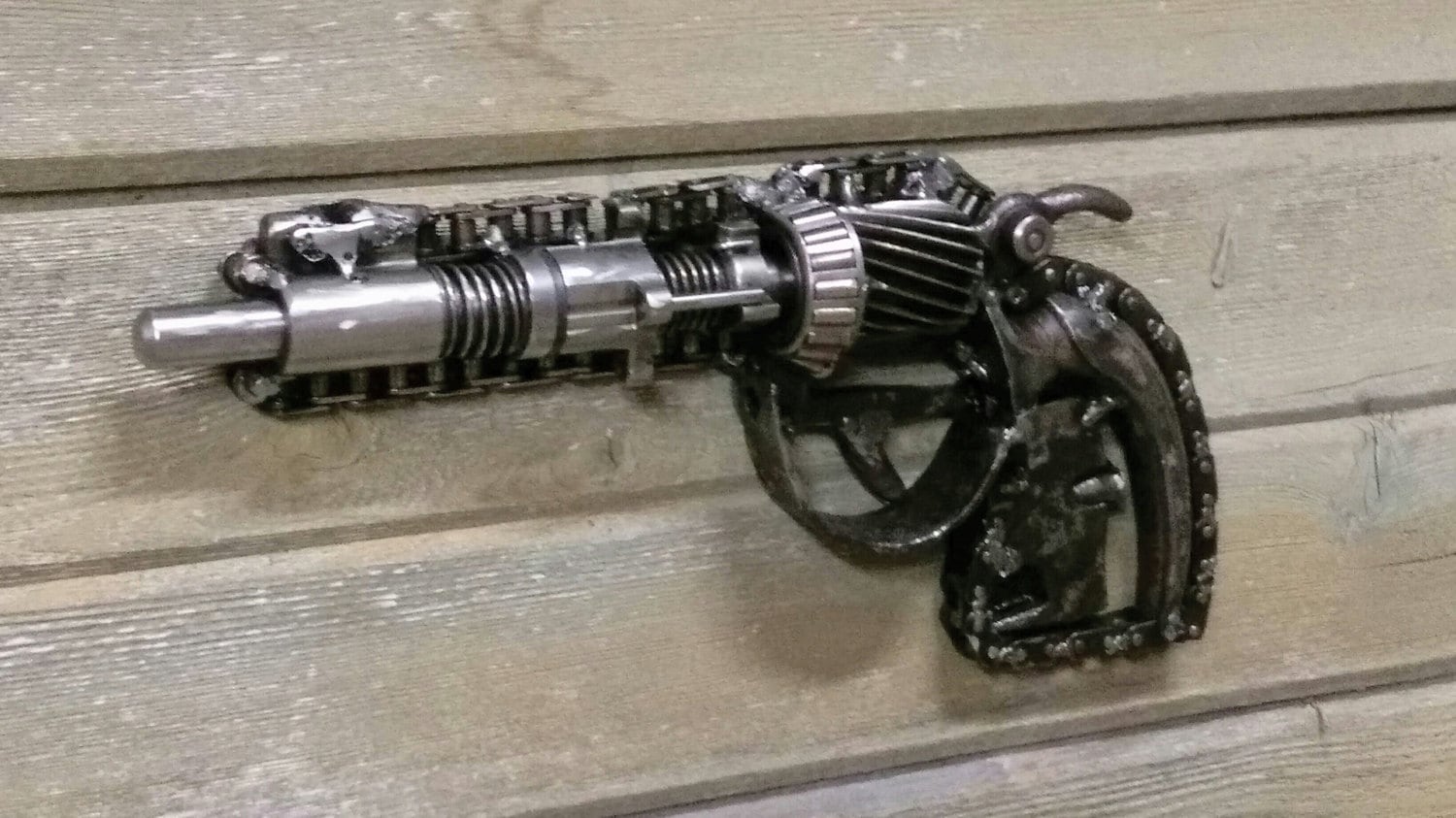 Custom Rustic Steampunk Steel Pistol Decor - Etsy