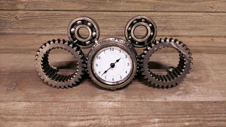 Custom Steel Gear Desk Clocks - Etsy
