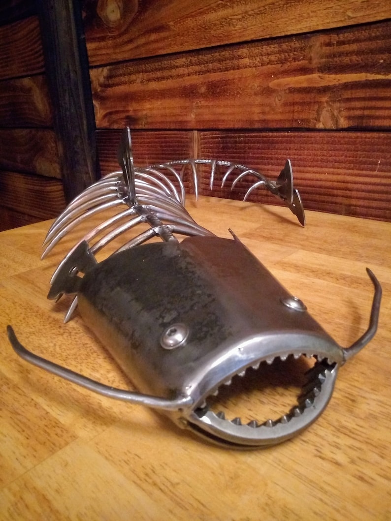 Custom Steel Skeletal Catfish Sculpure Art - Etsy