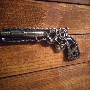Custom Rustic Steampunk Steel Pistol Decor - Etsy