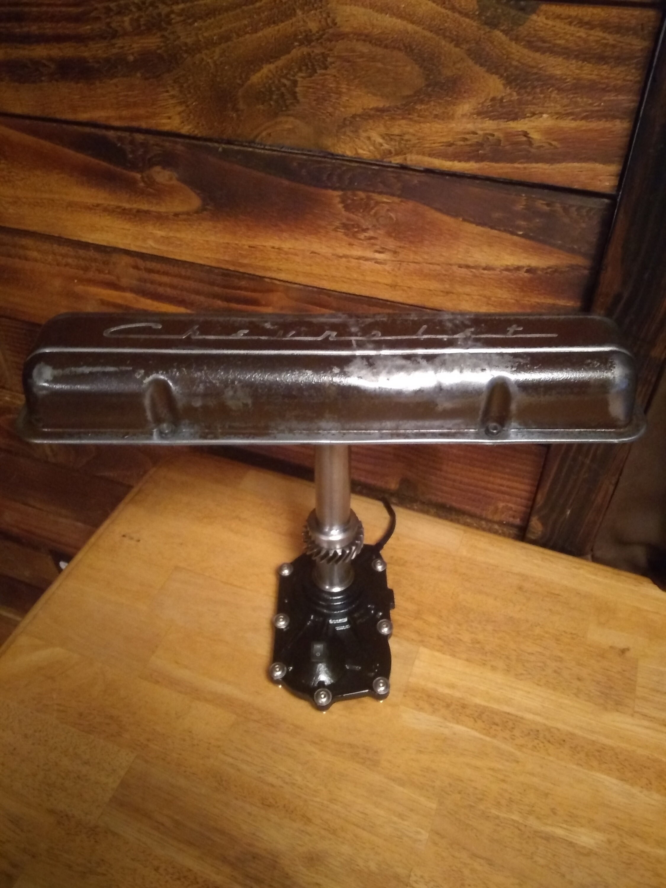 Custom Scripted Chevrolet Gear Lamp Art - Etsy
