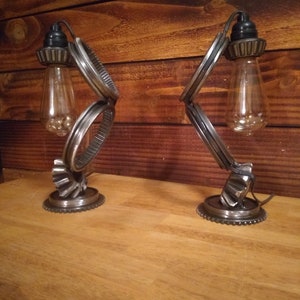 Custom Steel Steampunk Gear Lamp Set - Etsy