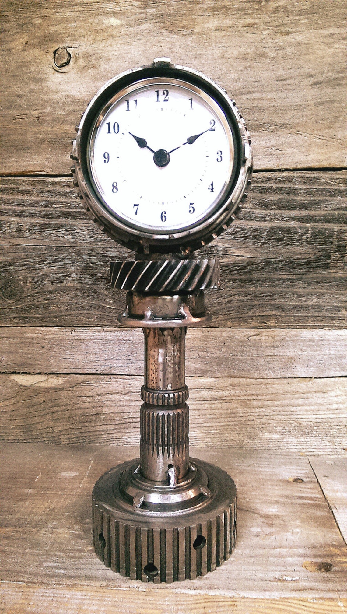 Custom Steel Gear Desk Clocks - Etsy UK