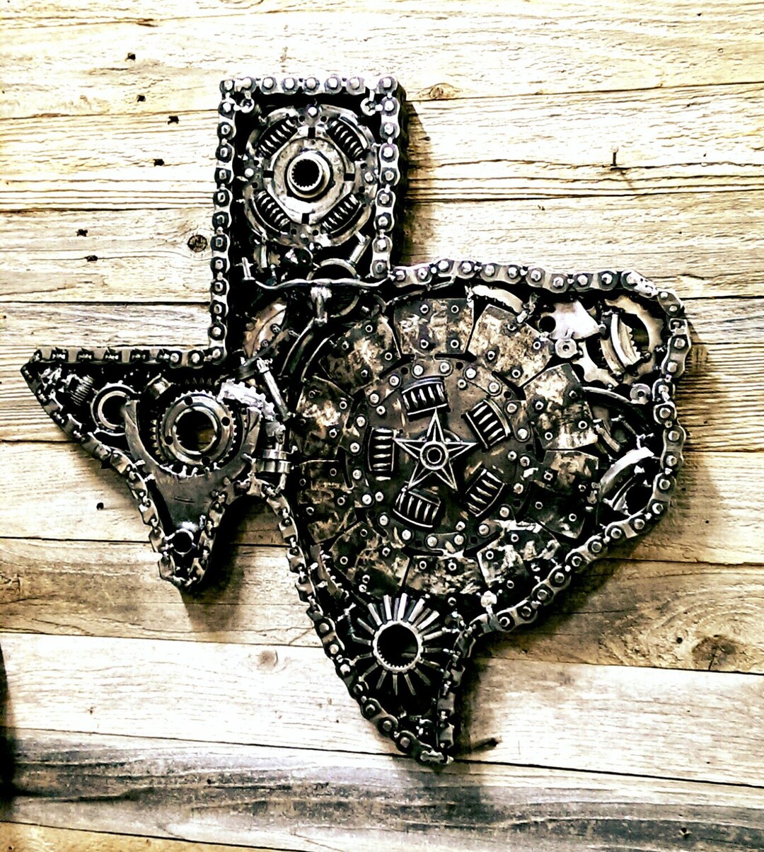 Custom Steel Texas State Shape Art - Etsy