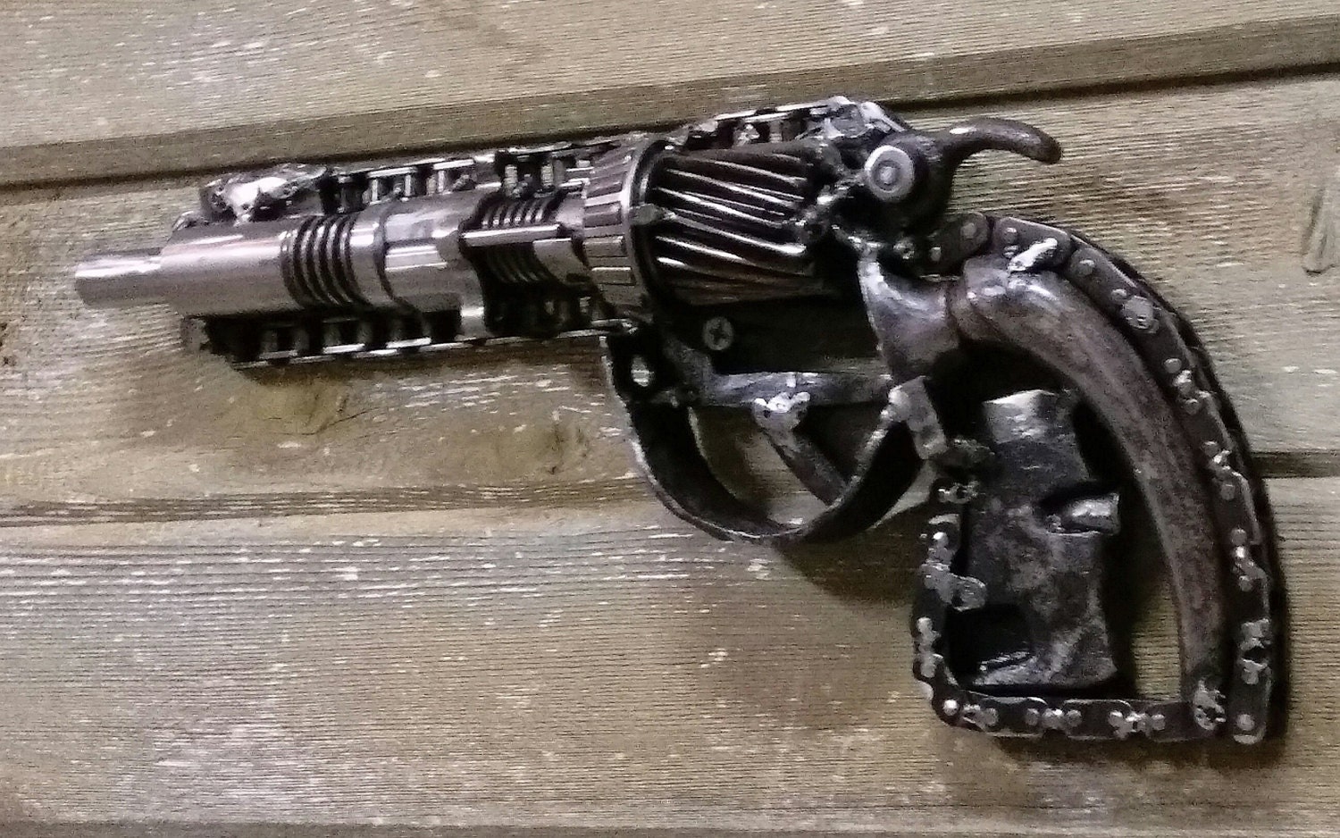 Custom Rustic Steampunk Steel Pistol Decor - Etsy