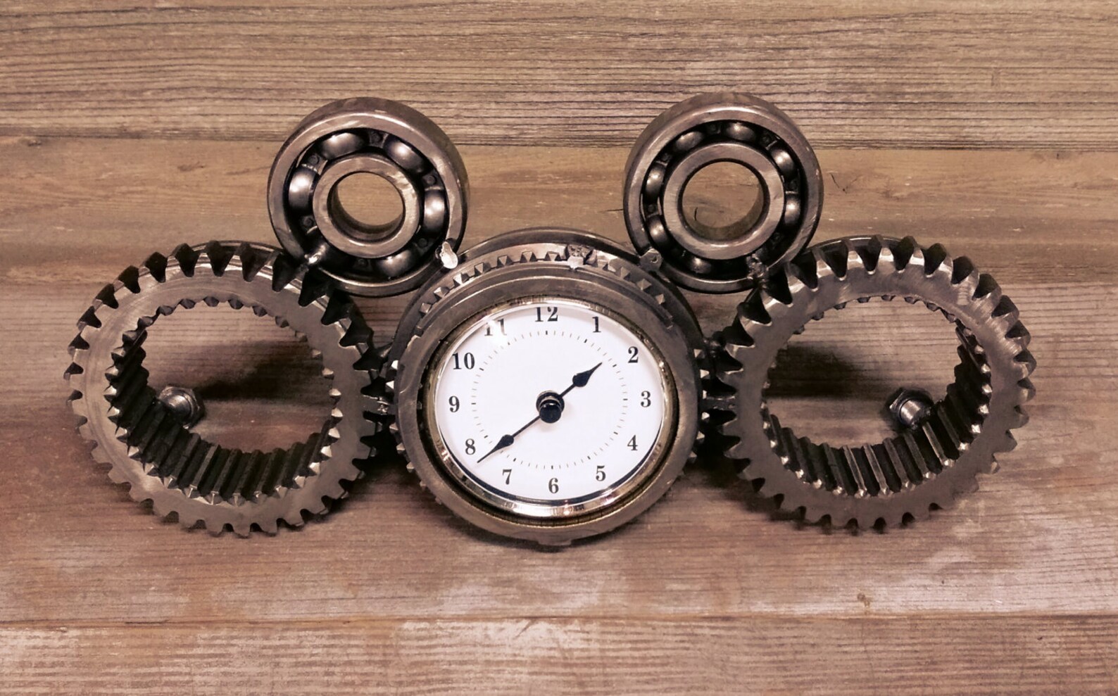 Custom Steel Gear Desk Clocks - Etsy